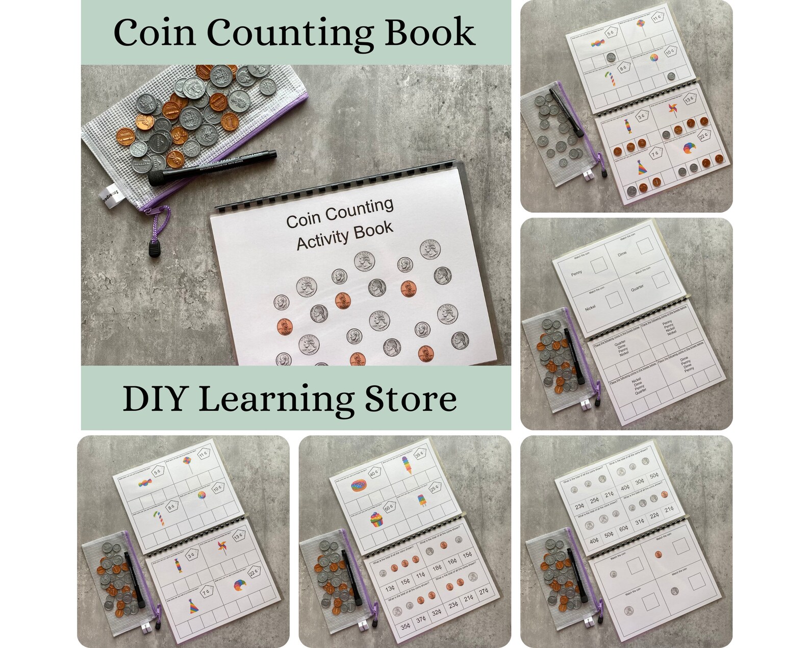 Coin Counting Activity Book Kindergarten/1st Grade/ Special Education ...