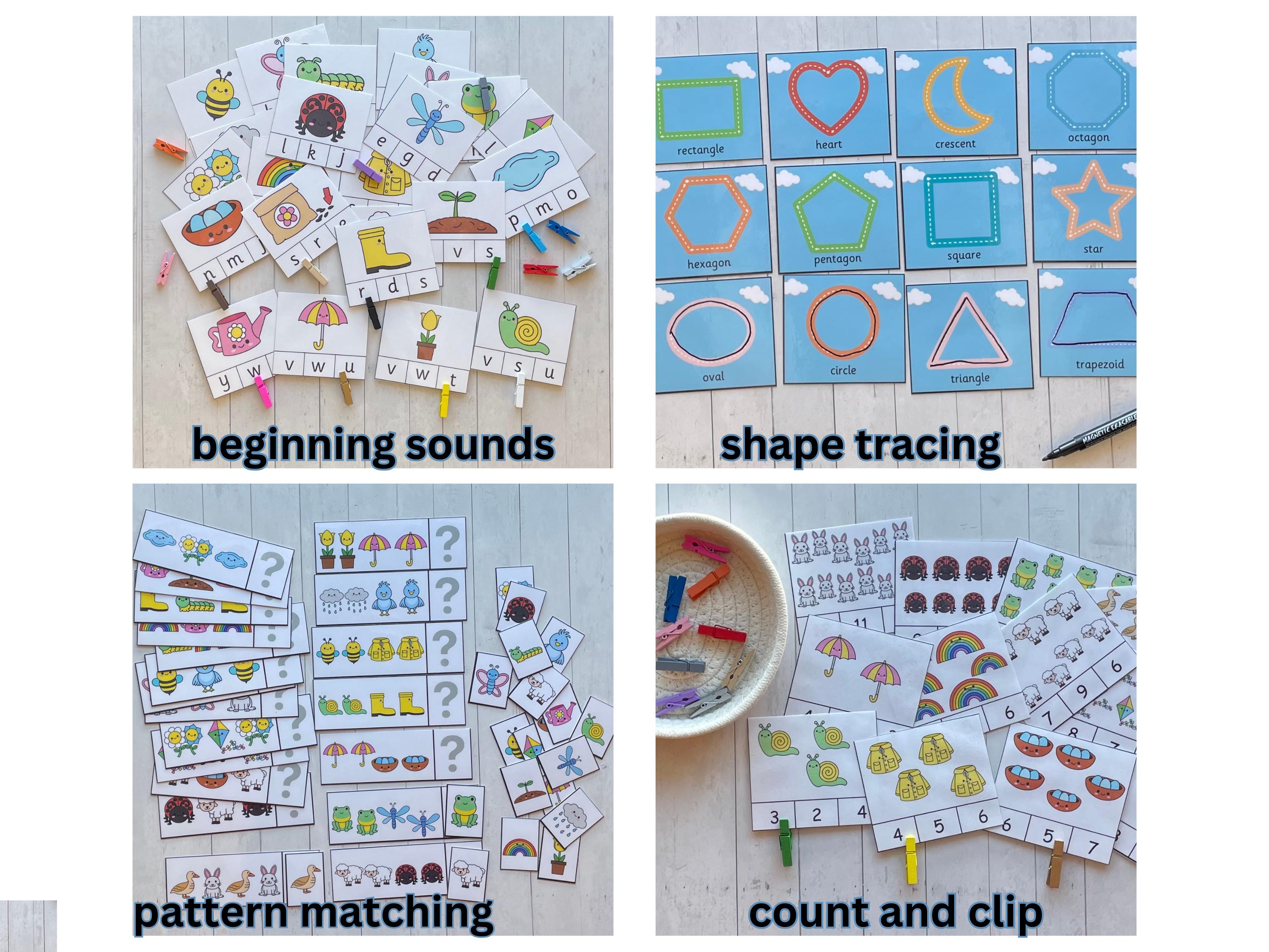 Spring Task Box Bundle- 16 Activities for Preschool, Kindergarten ...