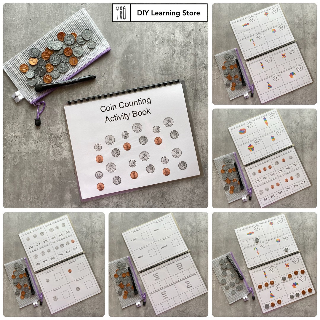 Coin Counting Activity Book Kindergarten/1st Grade/ Special - Etsy