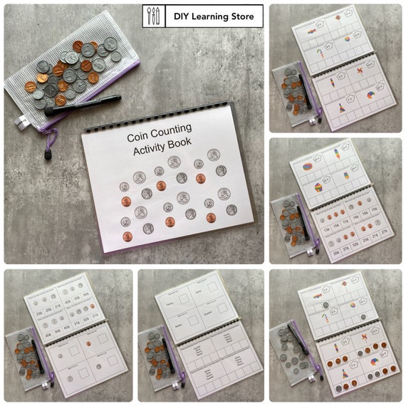 Coin Counting Activity Book Kindergarten/1st Grade/ Special | Etsy