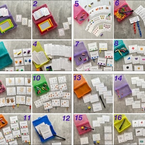 Build a Bundle- 16 Task Box Learning Activity Sets and Carrying Case ...
