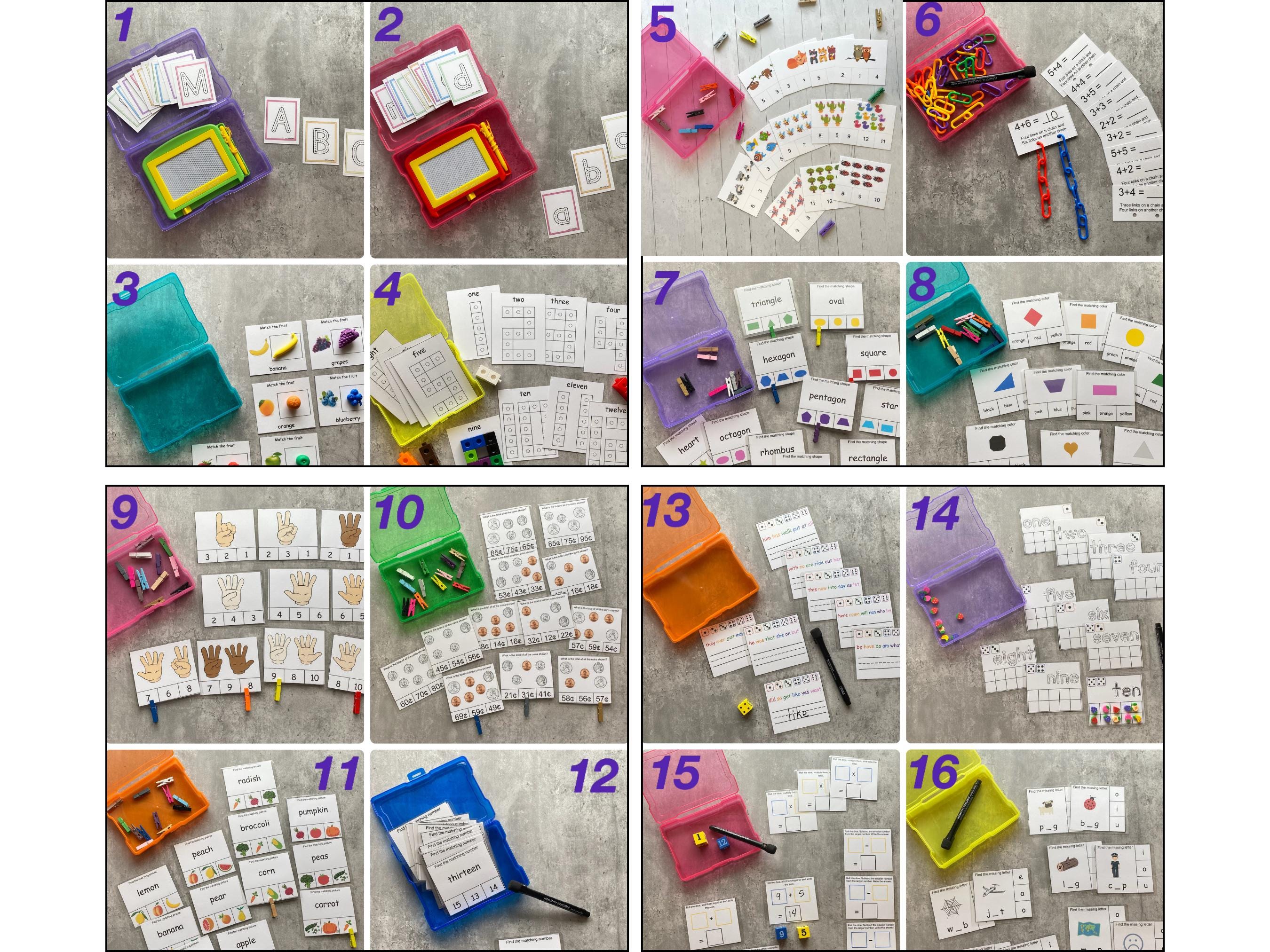 96 Task Boxes- Learning Activity Sets and Carrying Cases- Preschool ...