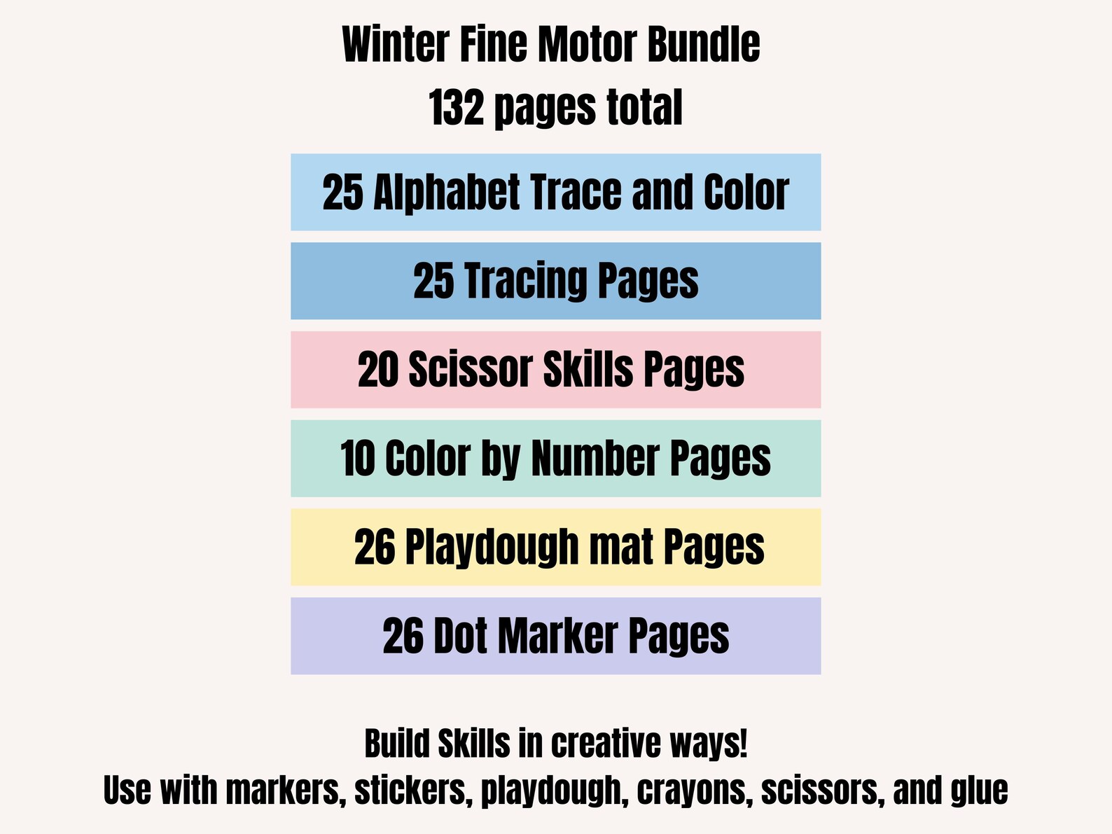 Winter Fine Motor Bundle- Worksheets for Preschool, Kindergarten ...