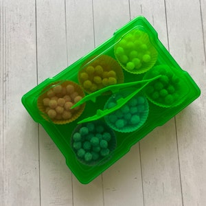 Counting and Color Sorting With Mini Poms Task Box Activity Set ...