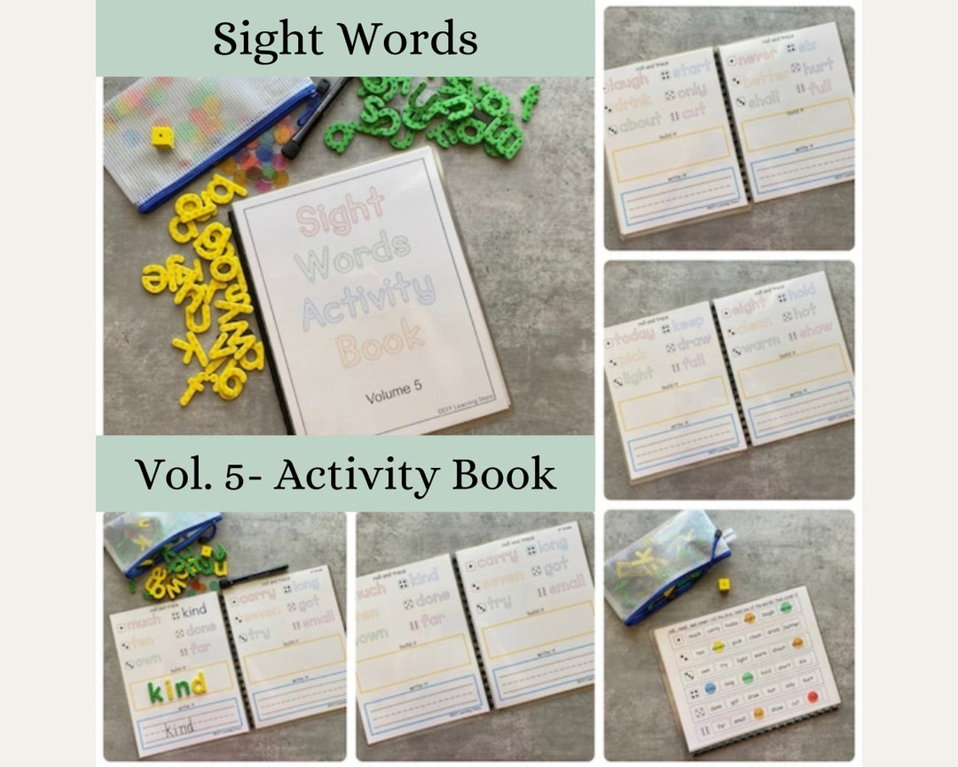 3rd Grade Sight Words Activity Book- Montessori Learning Toy ...