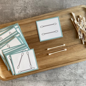 Cotton Swab Pattern Cards- Montessori Preschool Printable- Preschool ...