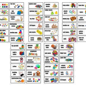 60 Classroom Labels- Small Toy Labels- Toy Organization- Toy Storage ...