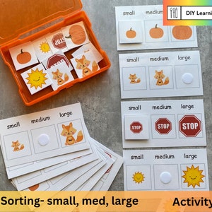 Size Sorting Activity Set- Montessori Learning Toy for Preschool ...