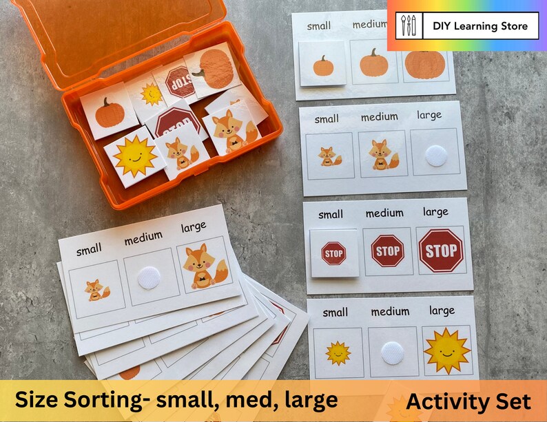 Size Sorting Activity Set- Montessori Learning Toy for Preschool ...