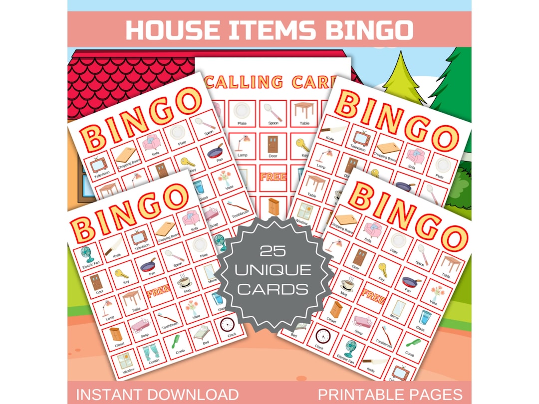 House Items Bingo Game- Preschool, Homeschool, Special Needs, Life ...