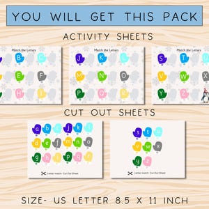 Letter Matching Mittens- Winter Activity Set- Toddler, Preschool ...