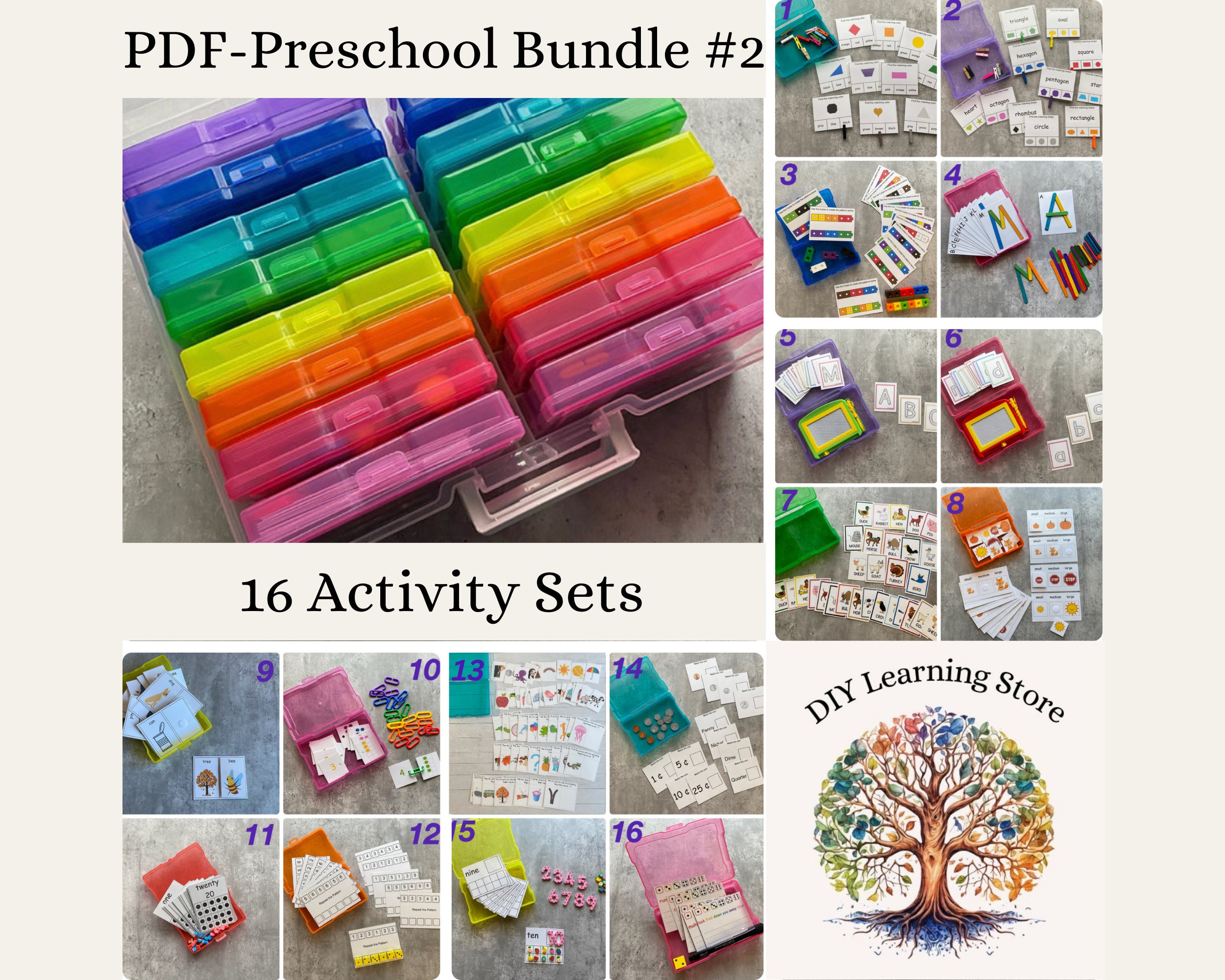 Preschool #2 Bundle- Instant Download- Montessori Printable Activities ...