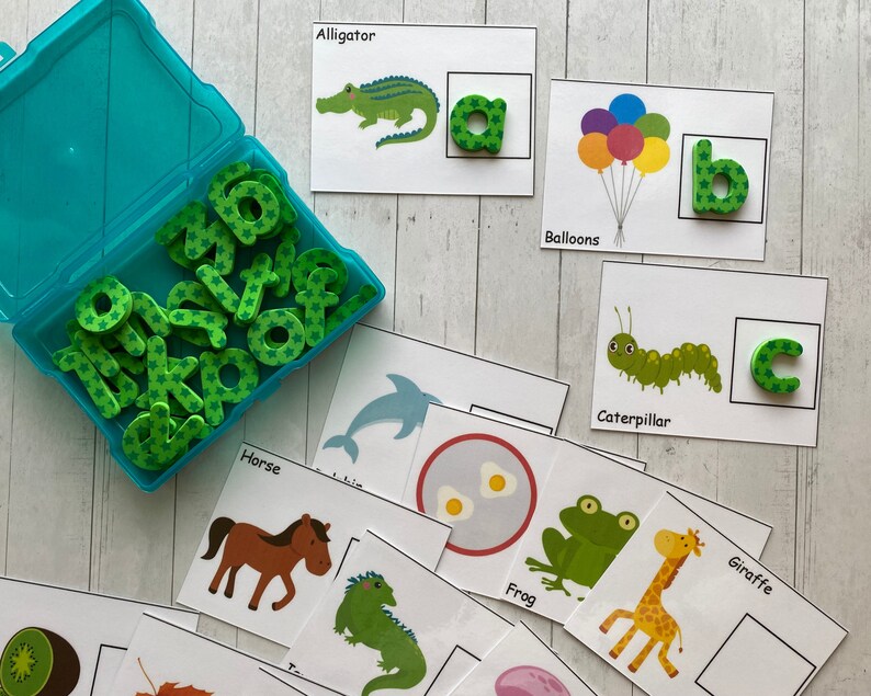 Beginning Sounds With Lowercase Letters- Task Box Activity Set ...