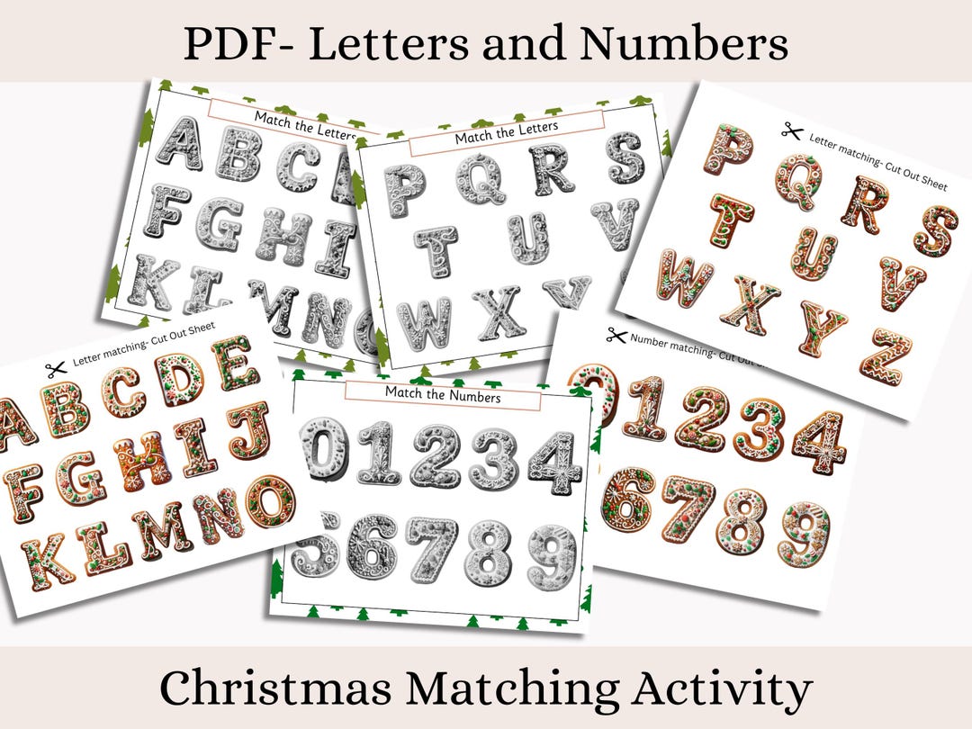 Letter and Number Matching Activity- Toddler, Preschool, Kindergarten ...