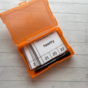 Number Matching 1-20 Task Box Activity Set Montessori Learning Toy for ...