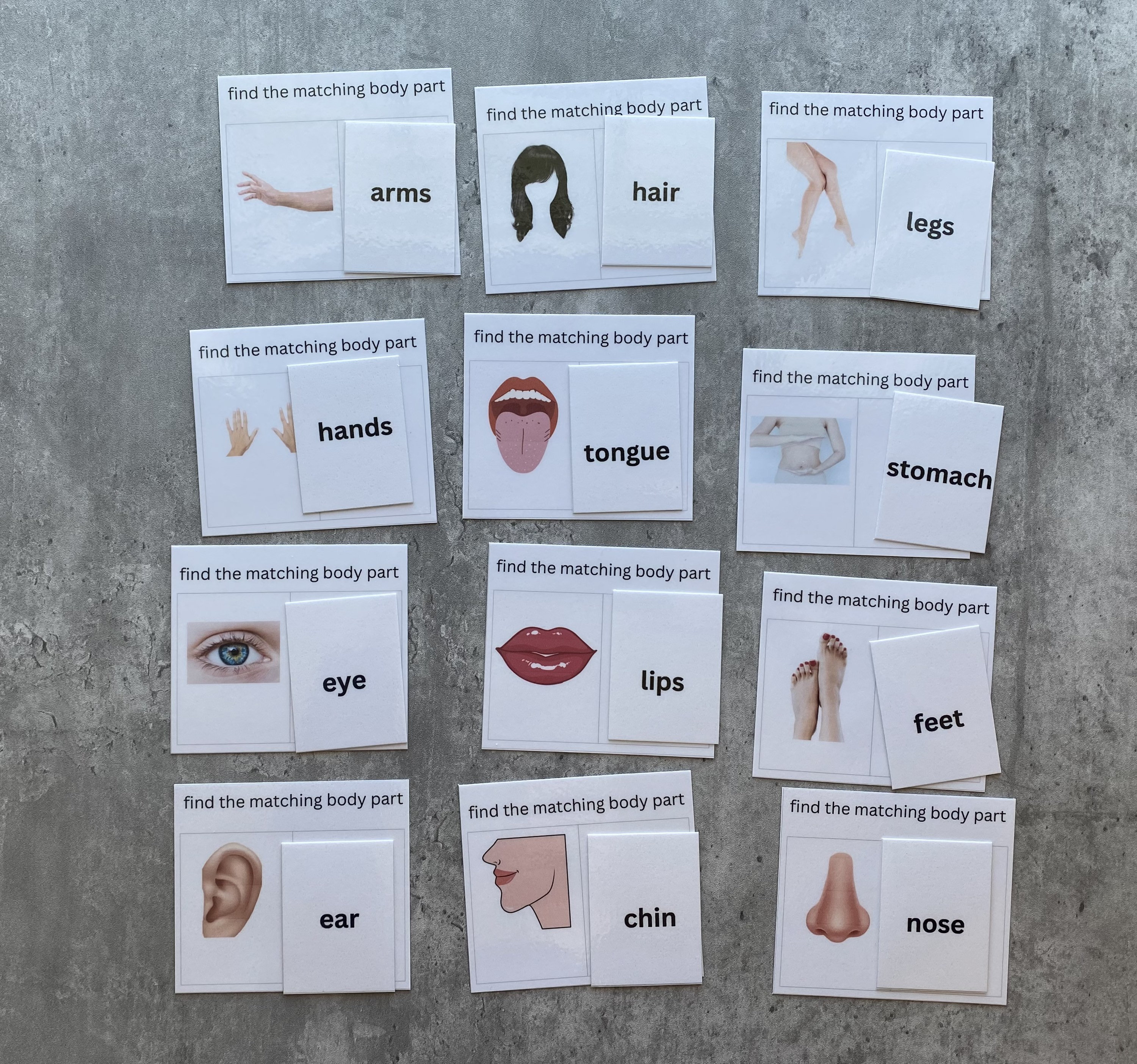 Body Parts Matching- Life Skills Activity Set- Multiple Difficulty ...