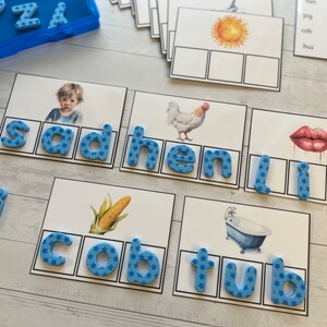 Spelling Practice-3 Letter Words-task Box- Montessori Learning Toy for ...