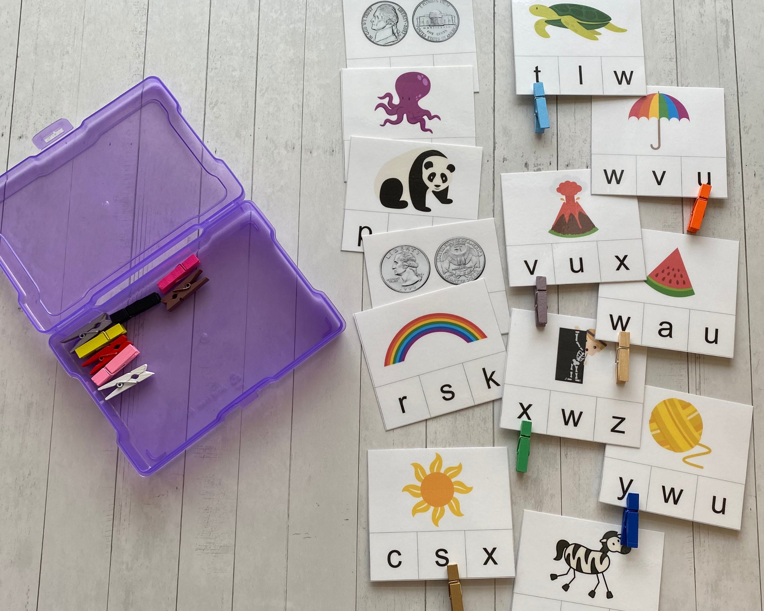 Beginning Sounds Task Box Activity Set- Montessori Learning Toy for ...