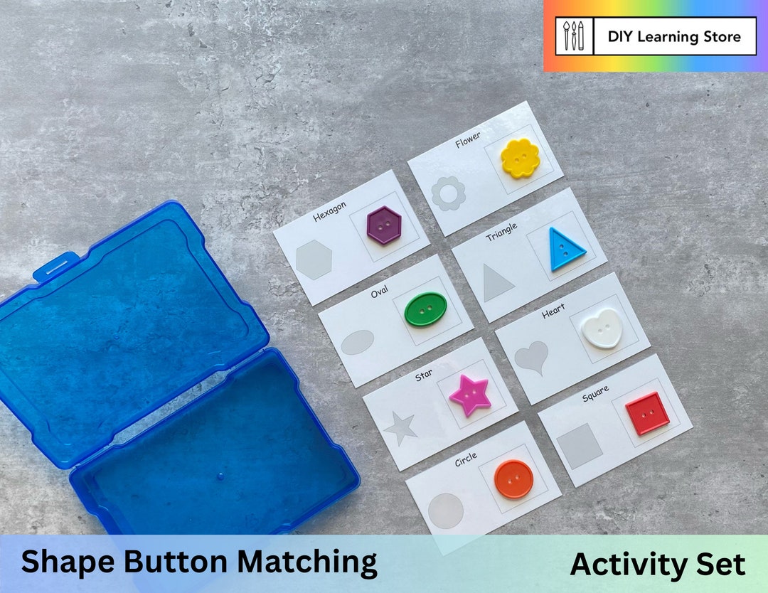 2D Shape Matching Task Box Activity Set Montessori Learning - Etsy