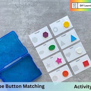 2D Shape Matching Task Box Activity Set Montessori Learning - Etsy