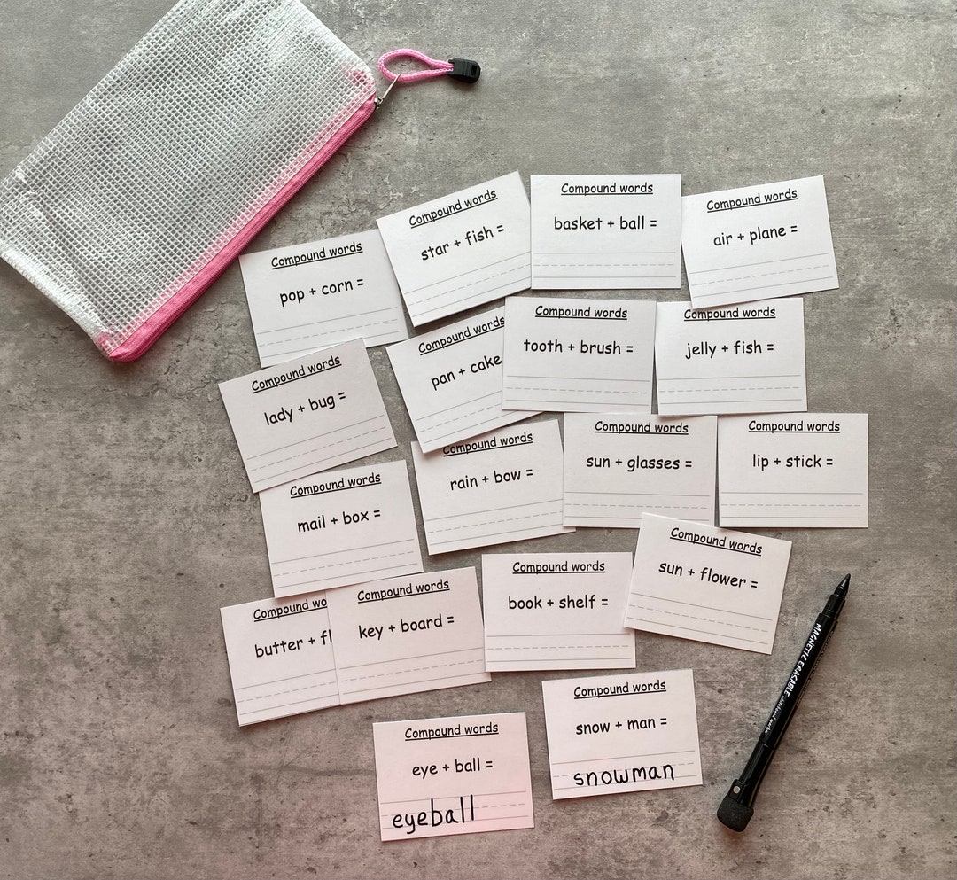 Compound Words Spelling Activity Combining Two Words to - Etsy