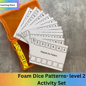 Foam Dice Patterns- Level 2-activity Cards- Instant Download ...