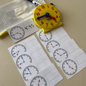 Analog Clock Activity Set- Montessori Preschool, Kindergarten, Special ...