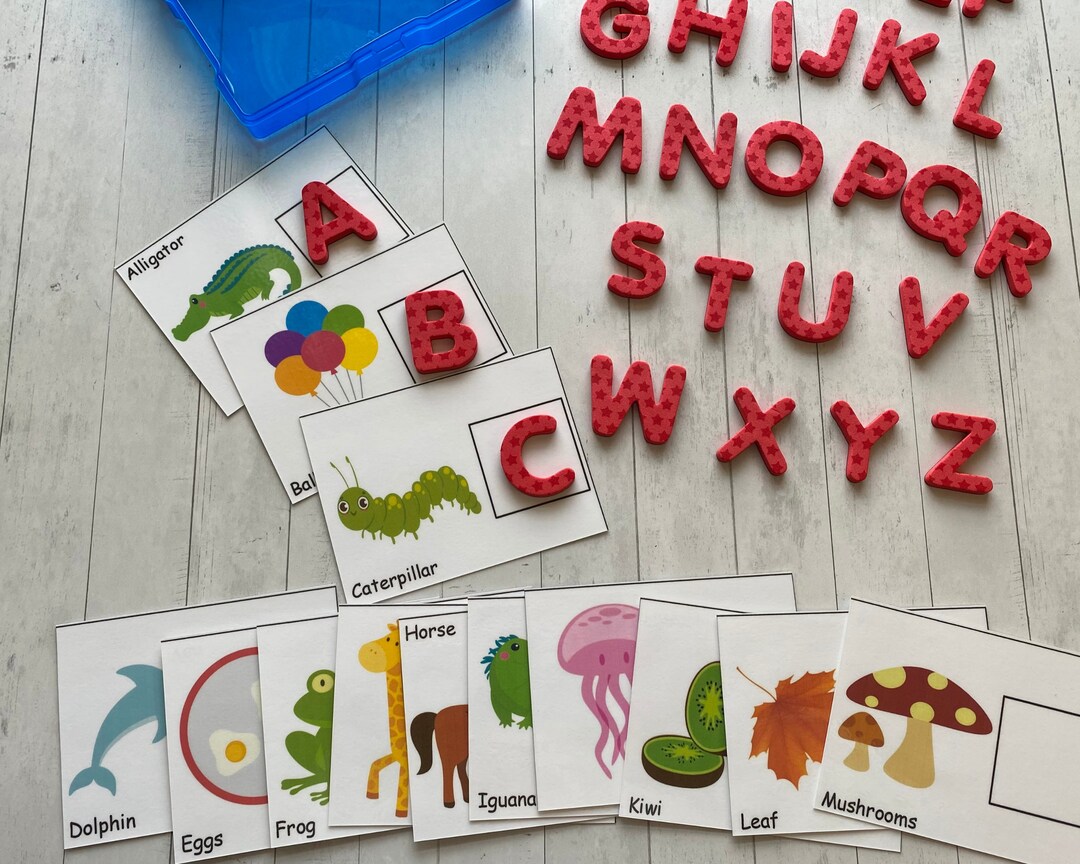 Beginning Sounds With Uppercase Foam Letters Task Box Activity Set ...