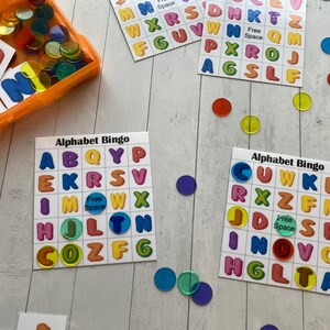 PDF Alphabet Bingo Activity Cards Montessori Learning Toy for Preschool ...