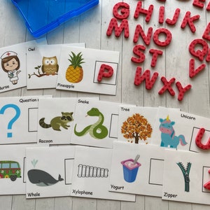 Beginning Sounds With Uppercase Foam Letters- Task Box Activity Set ...