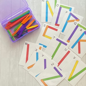 Craft Sticks Alphabet Activity Set- Preschool, Homeschool, Special ...