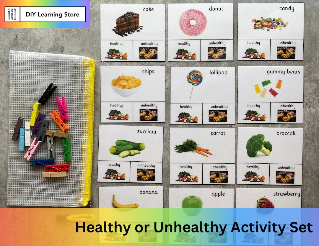 PDF Healthy or Unhealthy Activity Cards Instant Download - Etsy