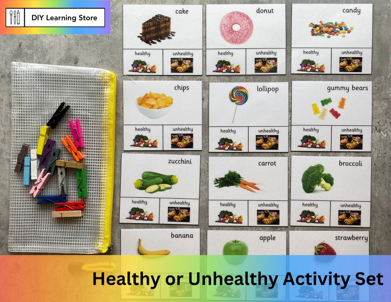 PDF Healthy or Unhealthy Activity Cards Instant Download - Etsy