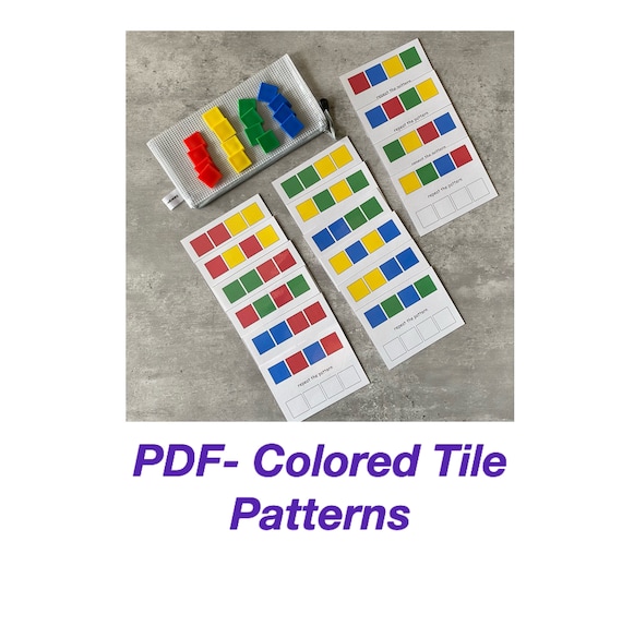 PDF Colored Tile Patterns Instant Download - Etsy