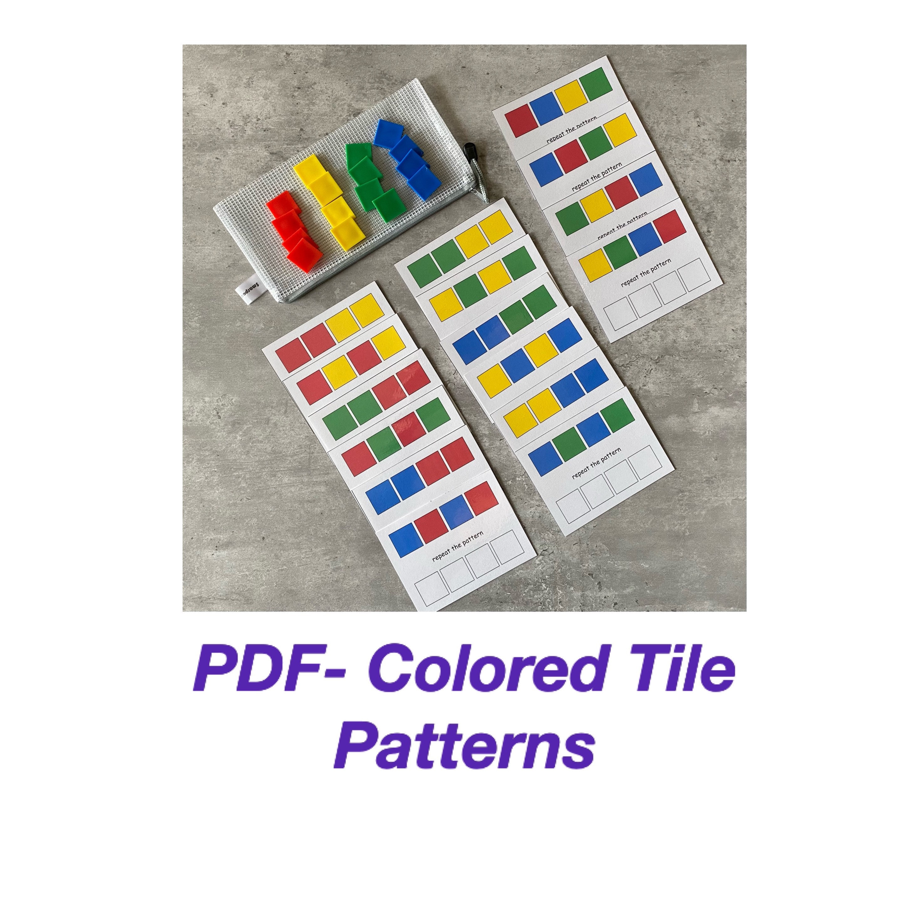 PDF Colored Tile Patterns Instant Download - Etsy