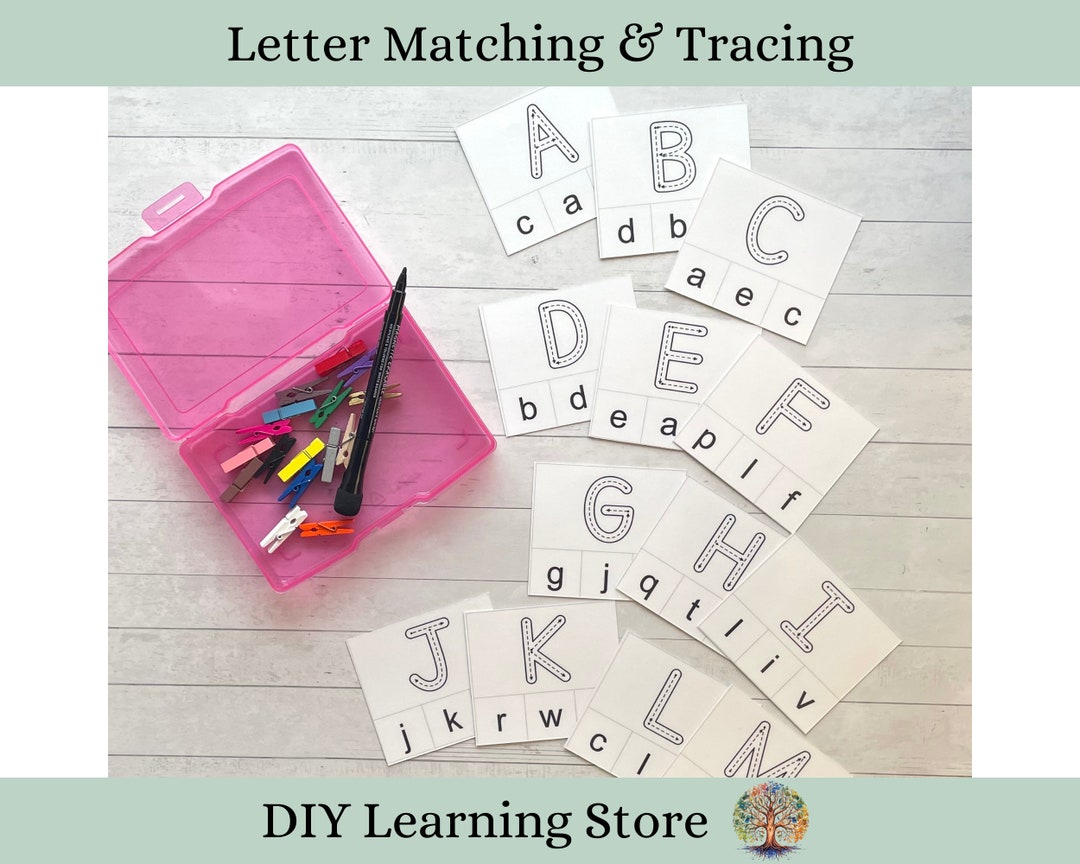 Letter Matching and Tracing-task Box Activity Set- Montessori Learning ...