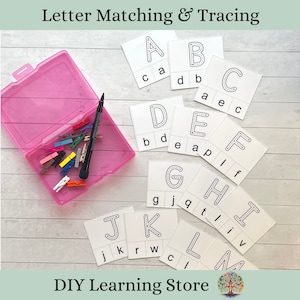 Letter Matching and Tracing-task Box Activity Set- Montessori Learning ...