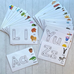 Alphabet Playdough Mat- Tracing Mat-instant Download- Preschool ...