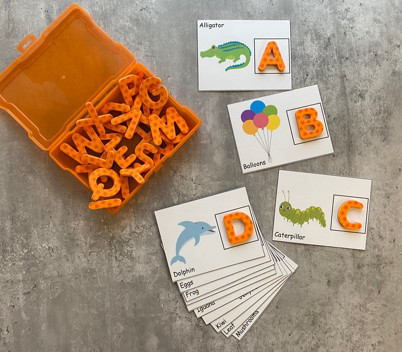 Beginning Sounds With Uppercase Foam Letters Task Box - Etsy