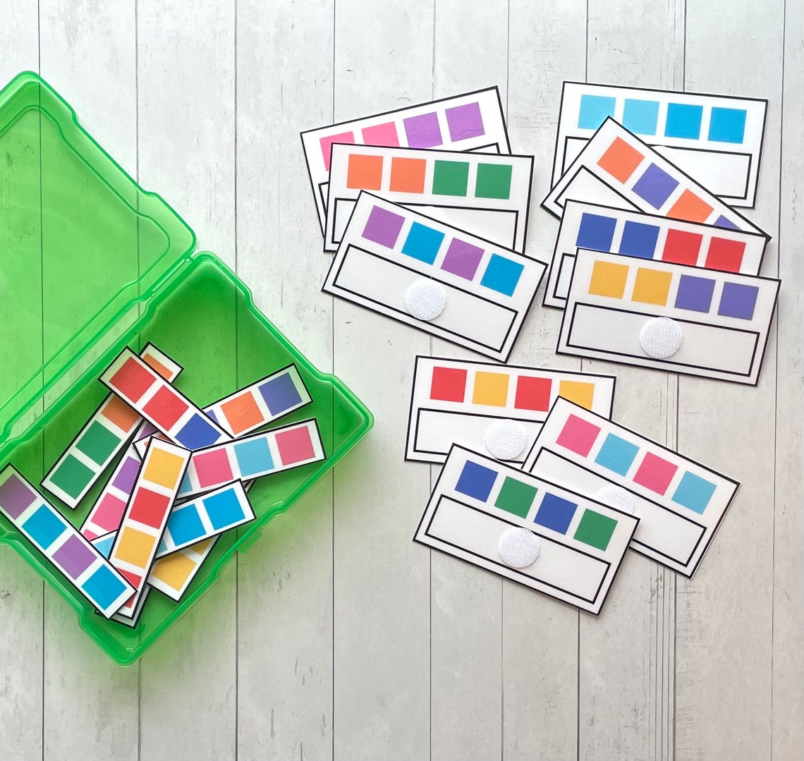 Pattern Matching- Task Box Activity Set- for Preschool, Kindergarten ...