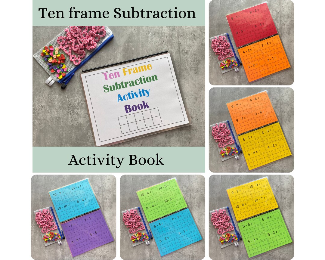 Ten Frame Subtraction Activity Book- Kindergarten/ 1st Grade / Special ...