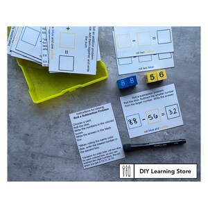 Roll a Math Problem-task Box Activity Set- Montessori Learning Toy for ...