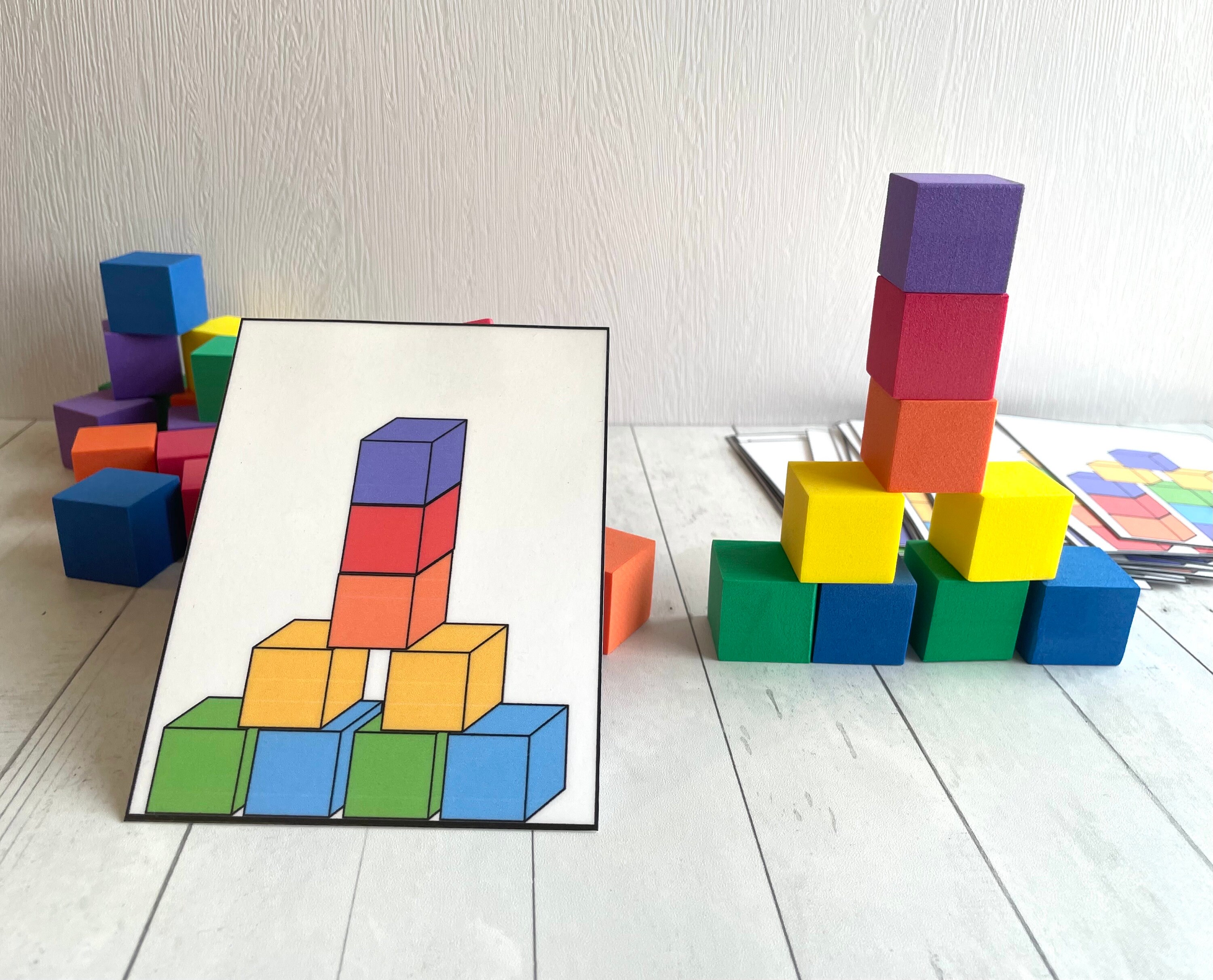 Foam Cube Task Box Activity Cards- Montessori Resources- Homeschool ...