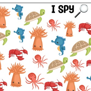 I Spy Games- Under the Sea Theme-preschool- Kindergarten- Special ...
