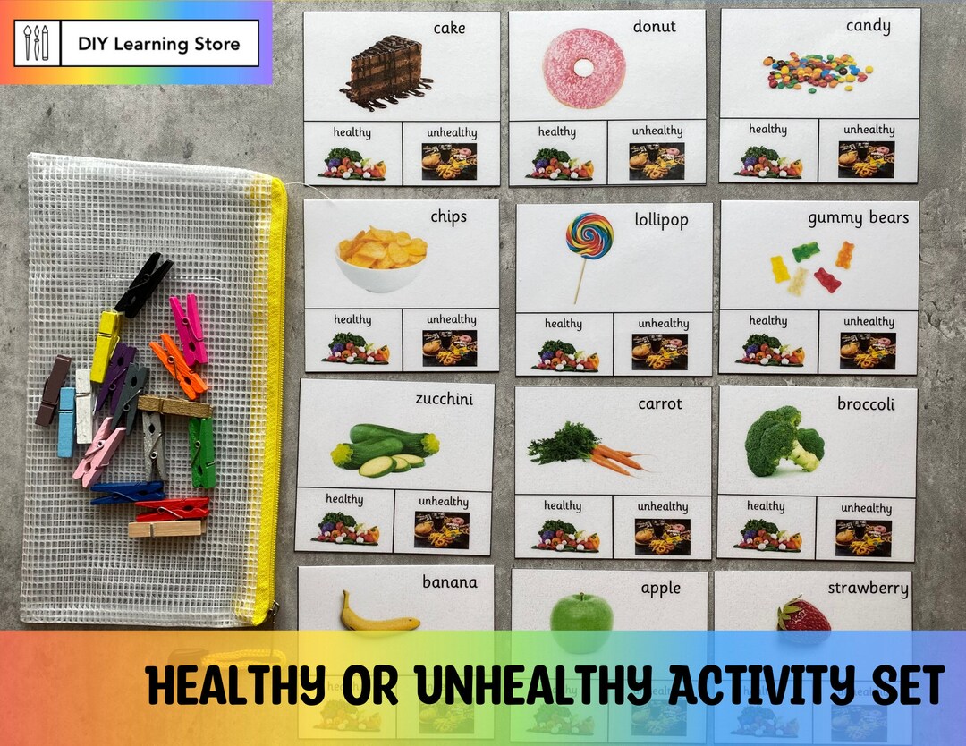 PDF Healthy or Unhealthy Activity Cards Instant Download - Etsy
