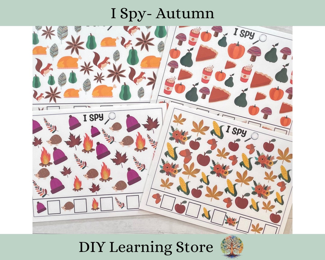 I Spy Game- Autumn Theme - Preschool- Kindergarten- Special Education ...