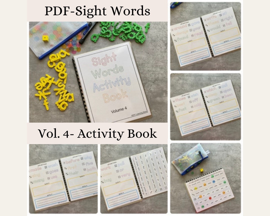 2nd Grade Sight Words Activity Book-preschool Busy Book / Kindergarten ...