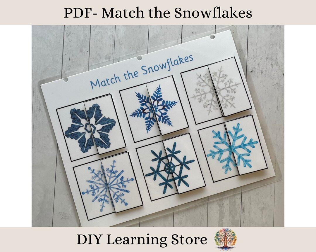 PDF Snowflake Matching Activity Page Preschool, Homeschool, Toddler ...
