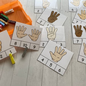 Counting Fingers- Task Box Activity Set- Montessori Learning Toy for ...