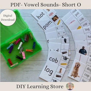 PDF Short O Vowel Sounds Phonics Activity Set Montessori Inspired ...